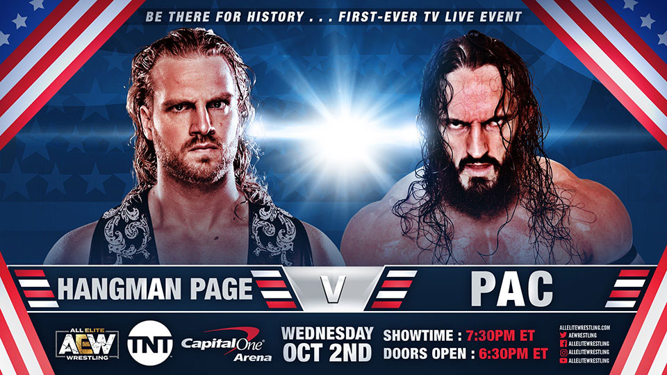 Adam Page vs PAC confirmado para a estreia do AEW Dynamite