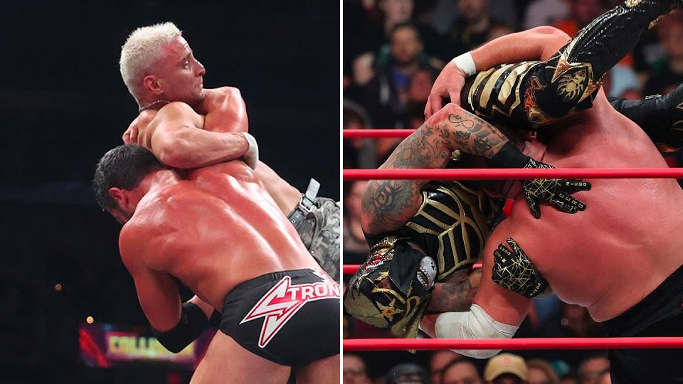 Roderick Strong e Samoa Joe na final do World Title Eliminator Tournament