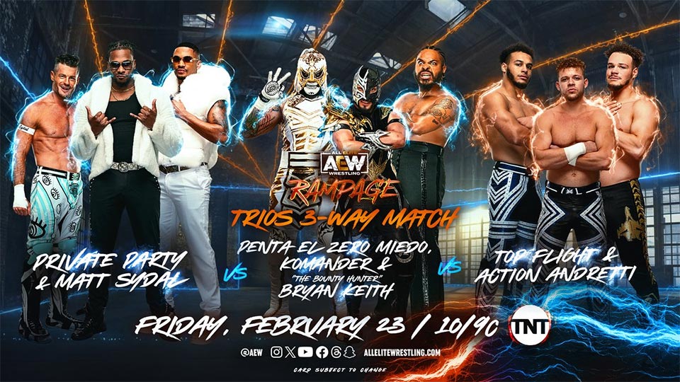 Trios 3-Way Match em destaque no Rampage