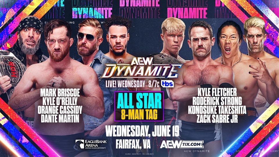 All Star 8-Man Tag Team Match em destaque no Dynamite