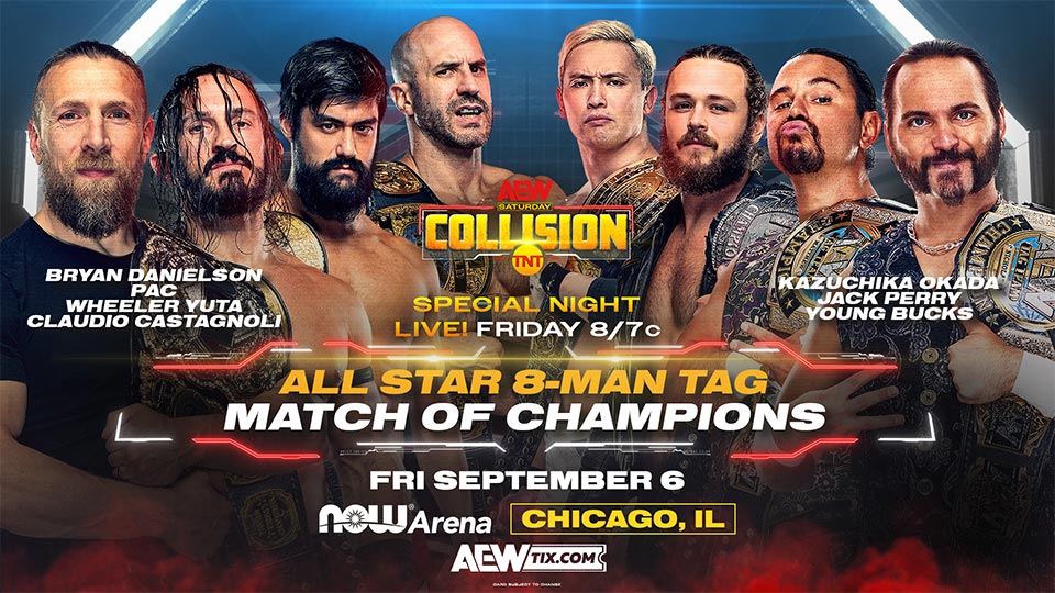 All Star 8-Man Tag Team Match em destaque no Collision